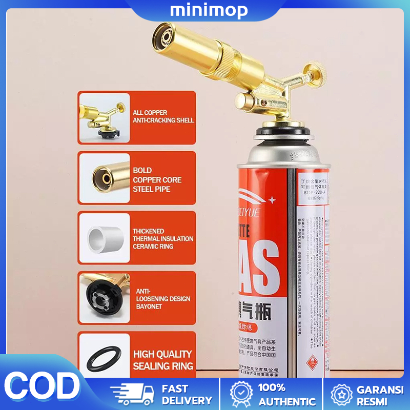 Copper Kitchen Blow Culinary Butane Torch Chef Cooking Adjustable Flame ...