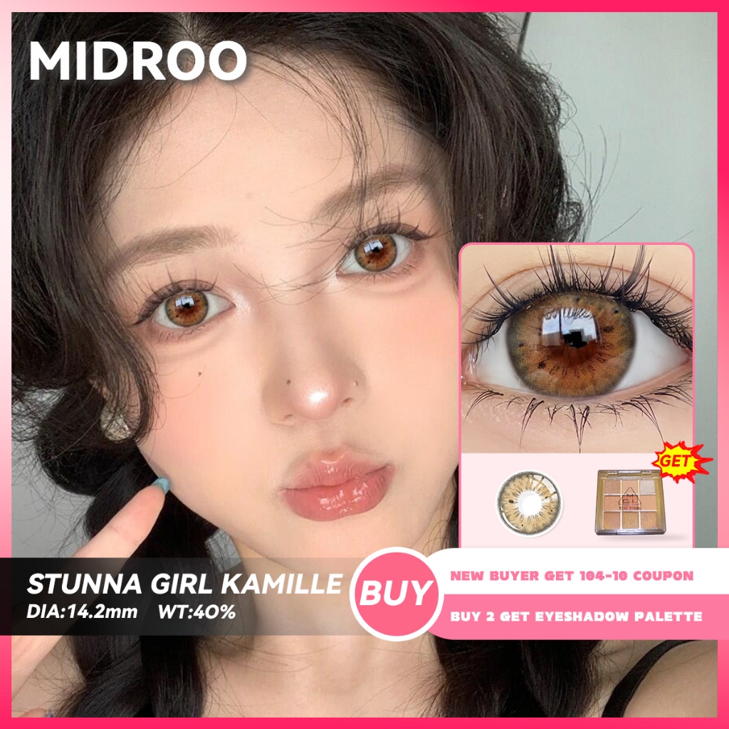 2Pcs 14.2mm Stunna Girl Nadine Chole Kamille Romona Annually Replace Color Contact Lenses ...
