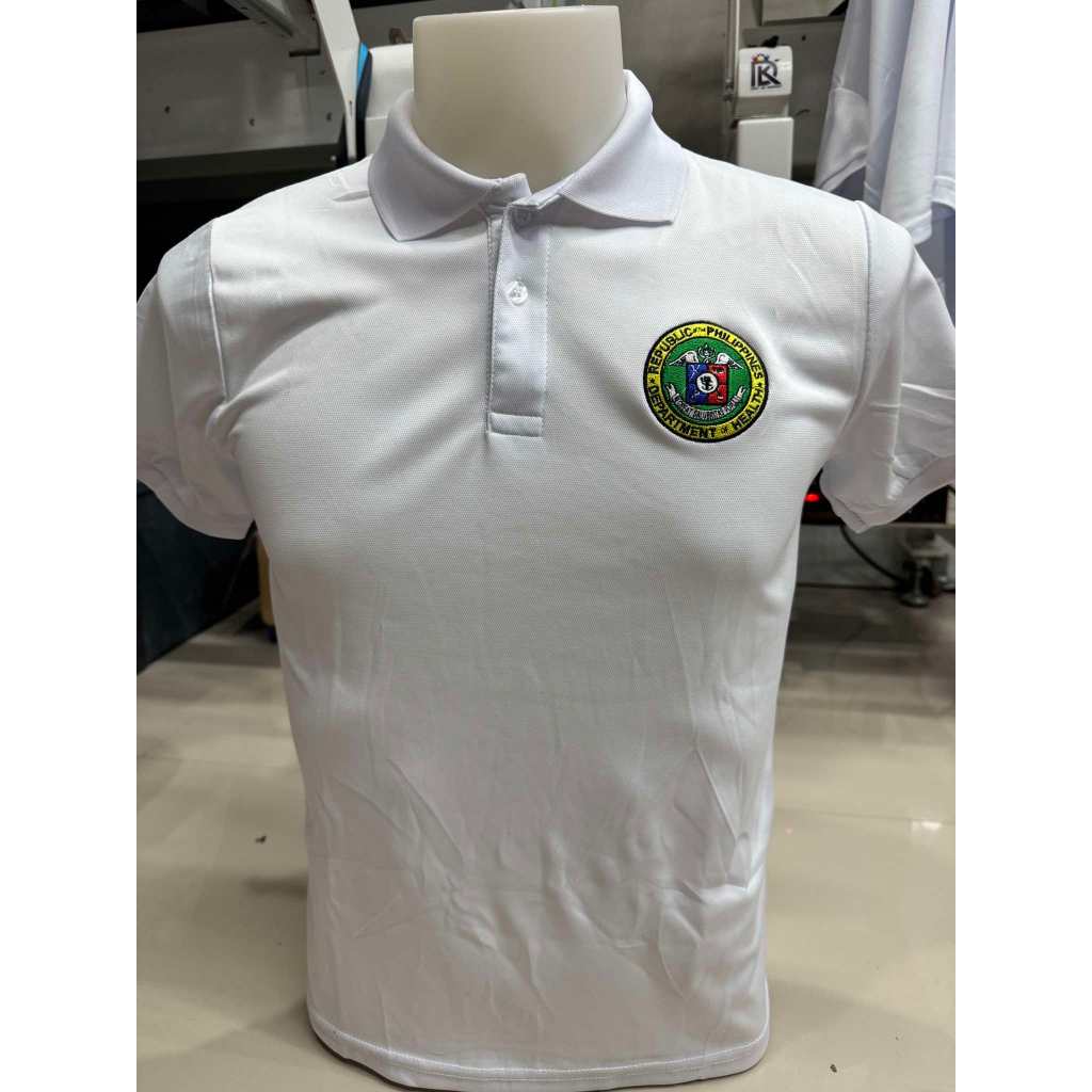 DRIFIT POLO SHIRT WITH DOH EMBROIDERED LOGO | Shopee Philippines