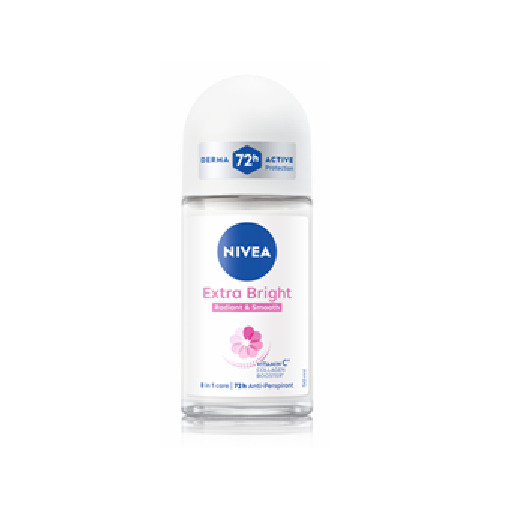 NIVEA Deodorant Extra Brightening Anti-Perspirant Roll-on, 50ml | Shopee Philippines