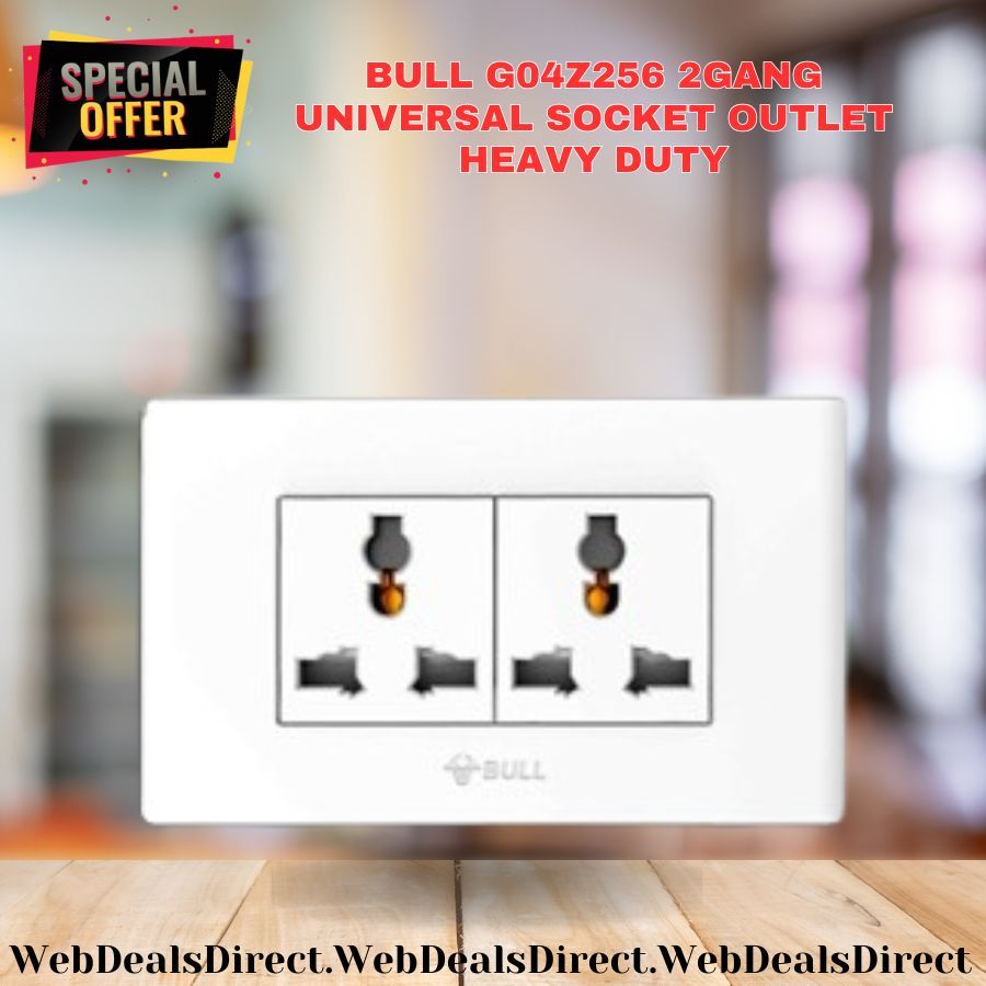 BULL G04Z256 2GANG UNIVERSAL SOCKET OUTLET HEAVY DUTY | Shopee Philippines