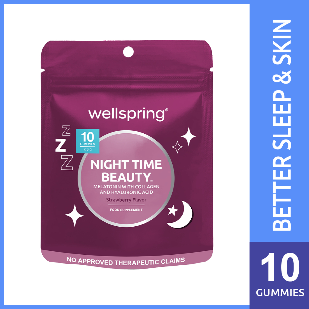10PCS Night Time Beauty Melatonin Gummies Collagen for RestfulSleep ...