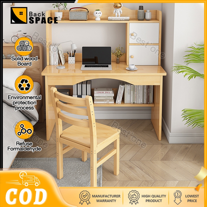 Student Desk Computer Table Office Writing Desk With Draw Bookself ...