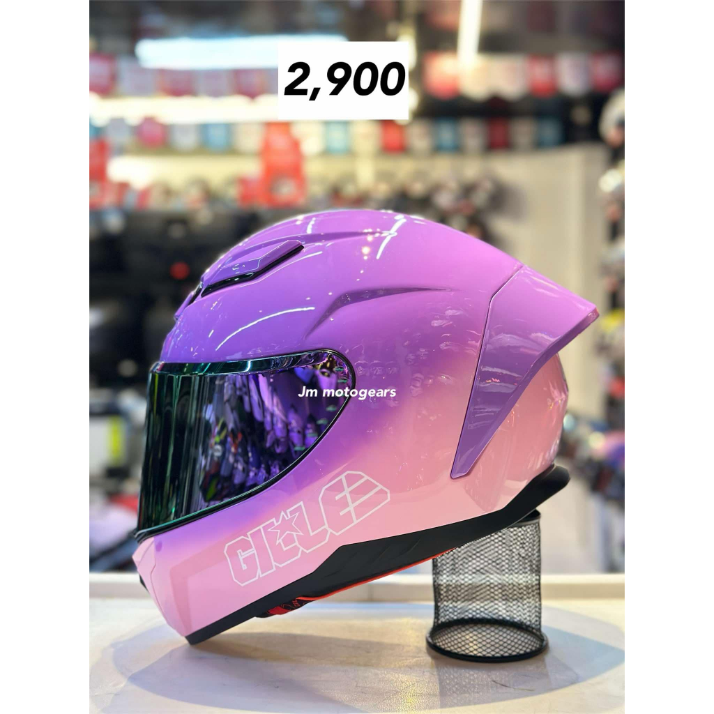 GILLE KERENA TWO TONE SINGLE VISOR WITH FREE LENS HELMET | Shopee ...