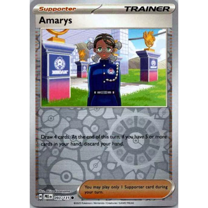 Pokemon TCG Amarys 093/131 Prismatic Evolutions Trainer | Shopee ...