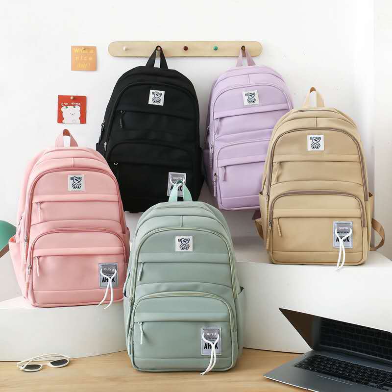 Student backpack new style fashion trend campus student four-piece ...