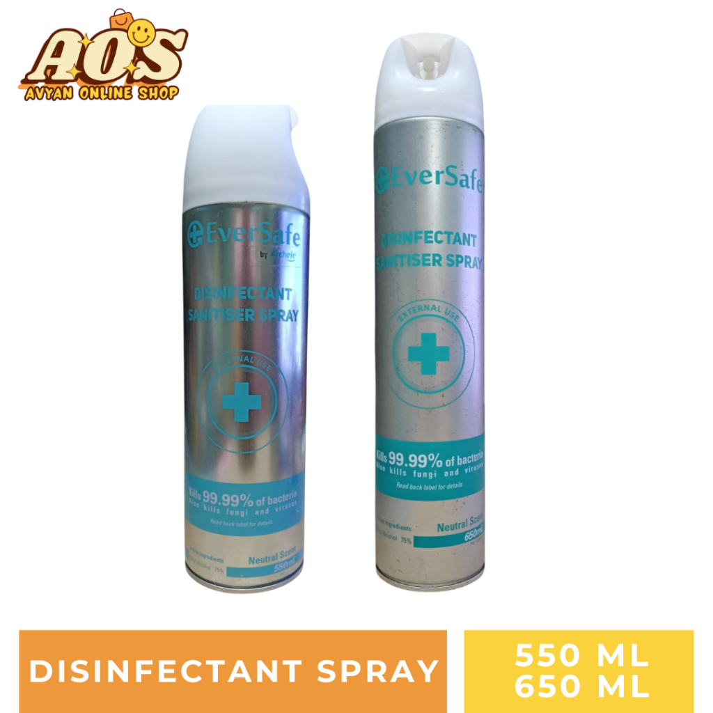 Archele Eversafe Disinfectant Sanitizer Spray 550ml/650ml | Shopee ...