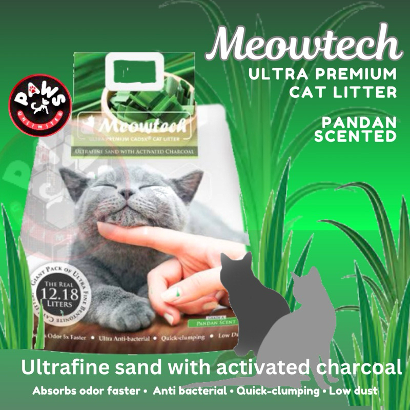 Meowtech Ultra Premium Cat Litter Pandan Scent 12.18L | Shopee Philippines