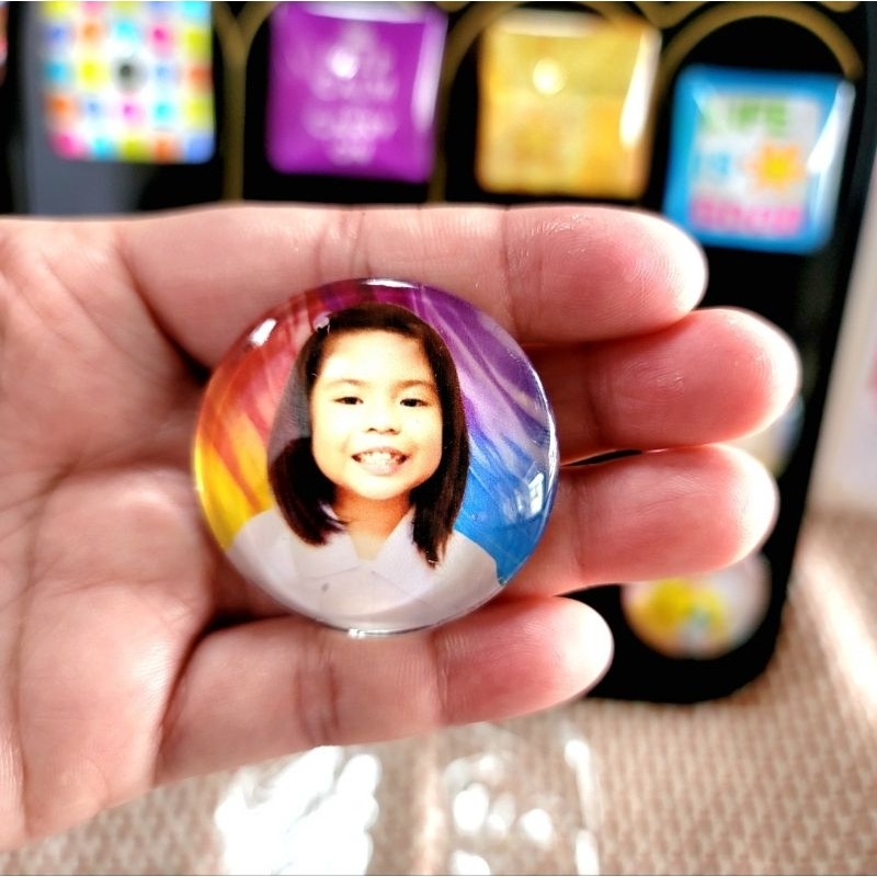 Personalized Clear Glass Ref Magnet 40mm | Shopee Philippines