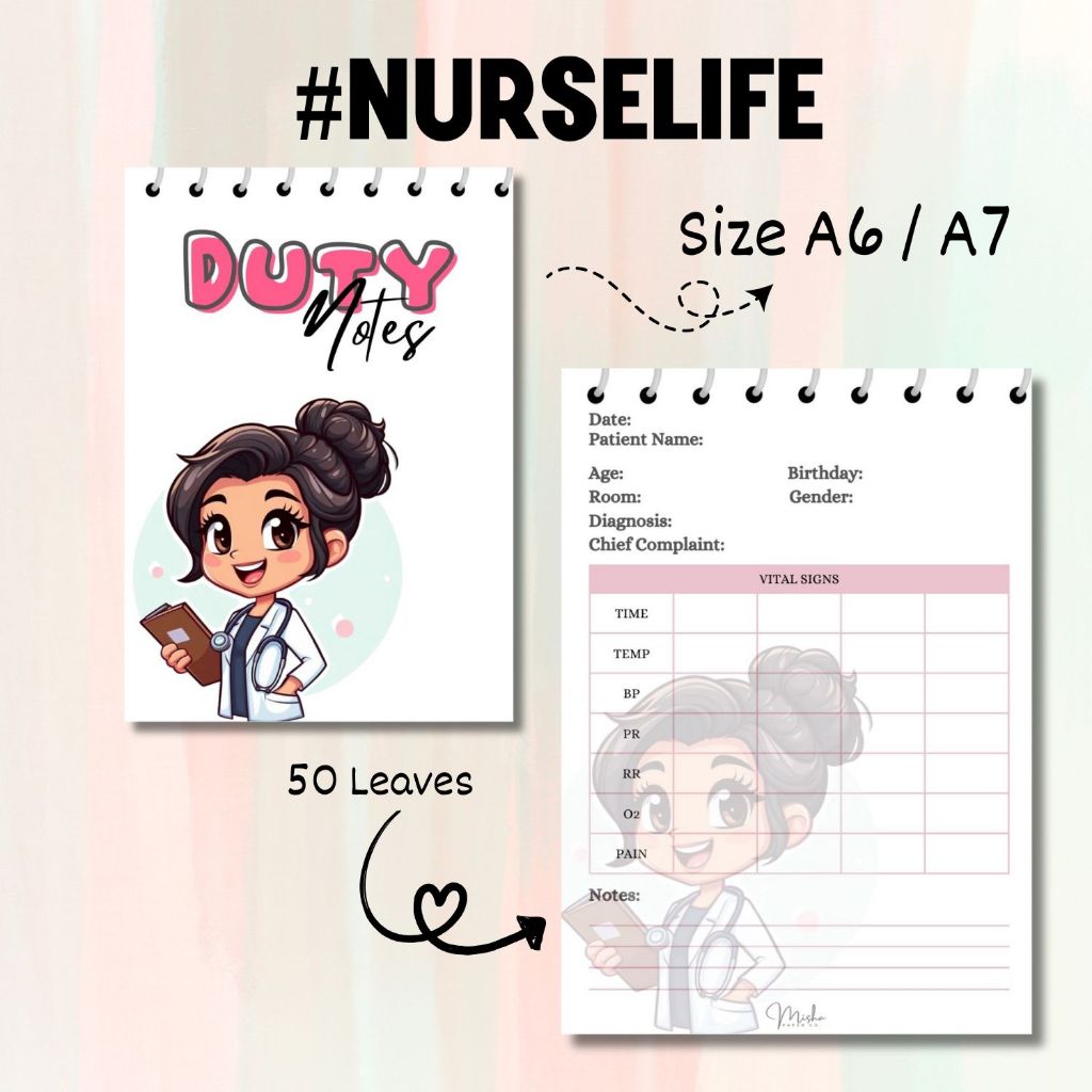 Nurse Duty Notes A6 | Shopee Philippines