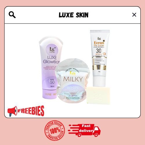 LUXE SKIN (Whip Soap, Glowtion & Ecran De Luxe Sunscreen) | Shopee ...