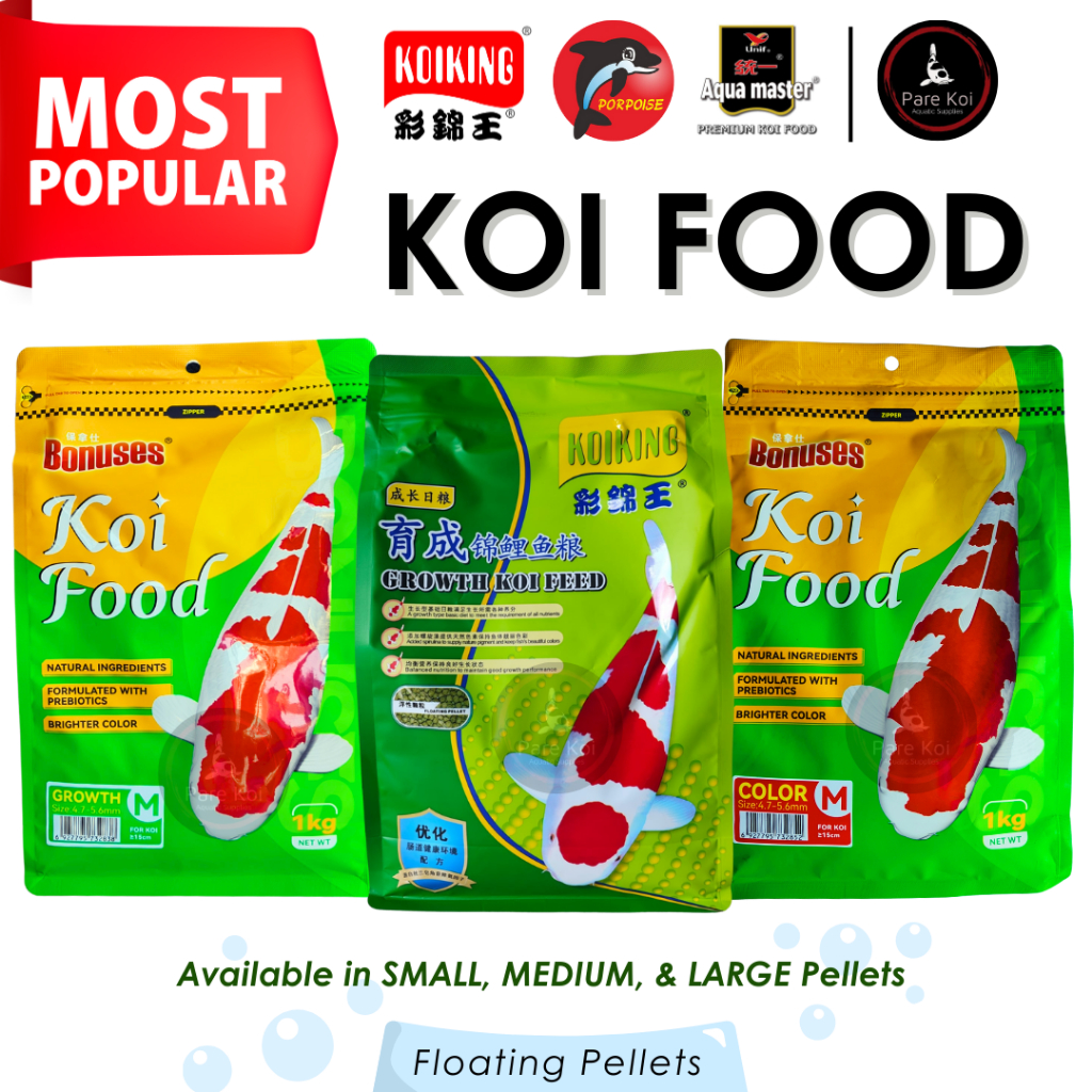 Koiking Growth Koi Food | Koiking Balanced Growth | Bonuses Growth | Porpoise Growth 1kg 500g ...