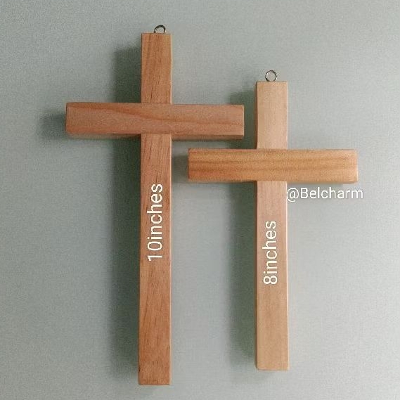 Light Brown Wooden Cross hanging 8inches (Plain) | Shopee Philippines