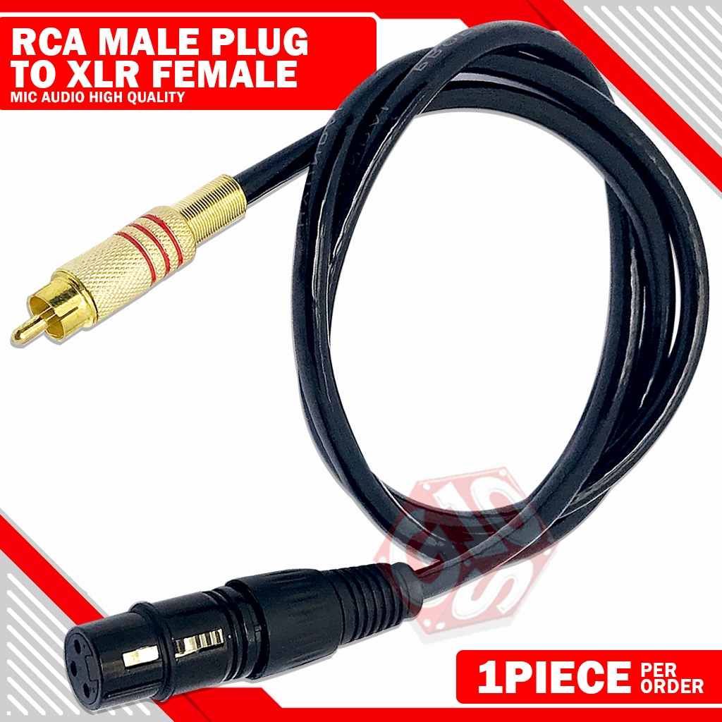 GS10 RCA Male to XLR Female Microphone Cable Audio High Quality Mic ...