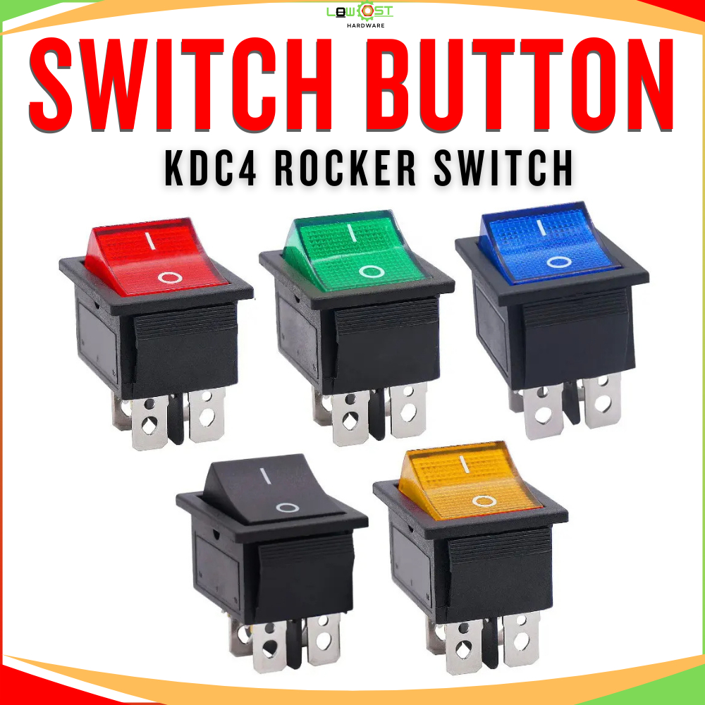 KCD4 Rocker Switch ON and OFF Switch Button 4 pin and 6 pin Gear Sold ...