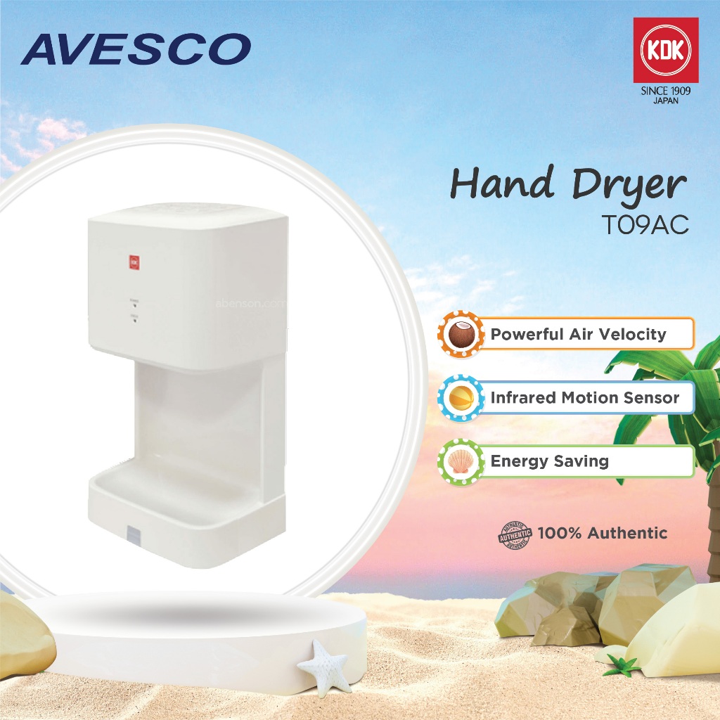KDK Automatic Hand Dryer with Drain Pan | T09AC | Product suitable for ...