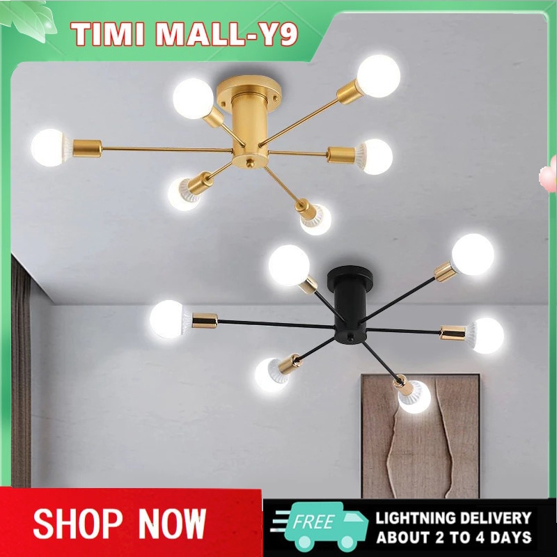 Ceiling Light Modern Style 6 Light Pendant Light Fixture Chandelier ...