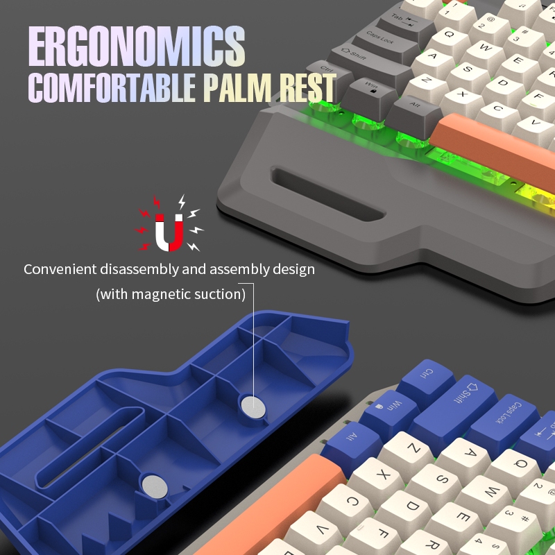 XUNFOX K90 keyboard 104 keys mechanical keyboard gaming keyboard and ...