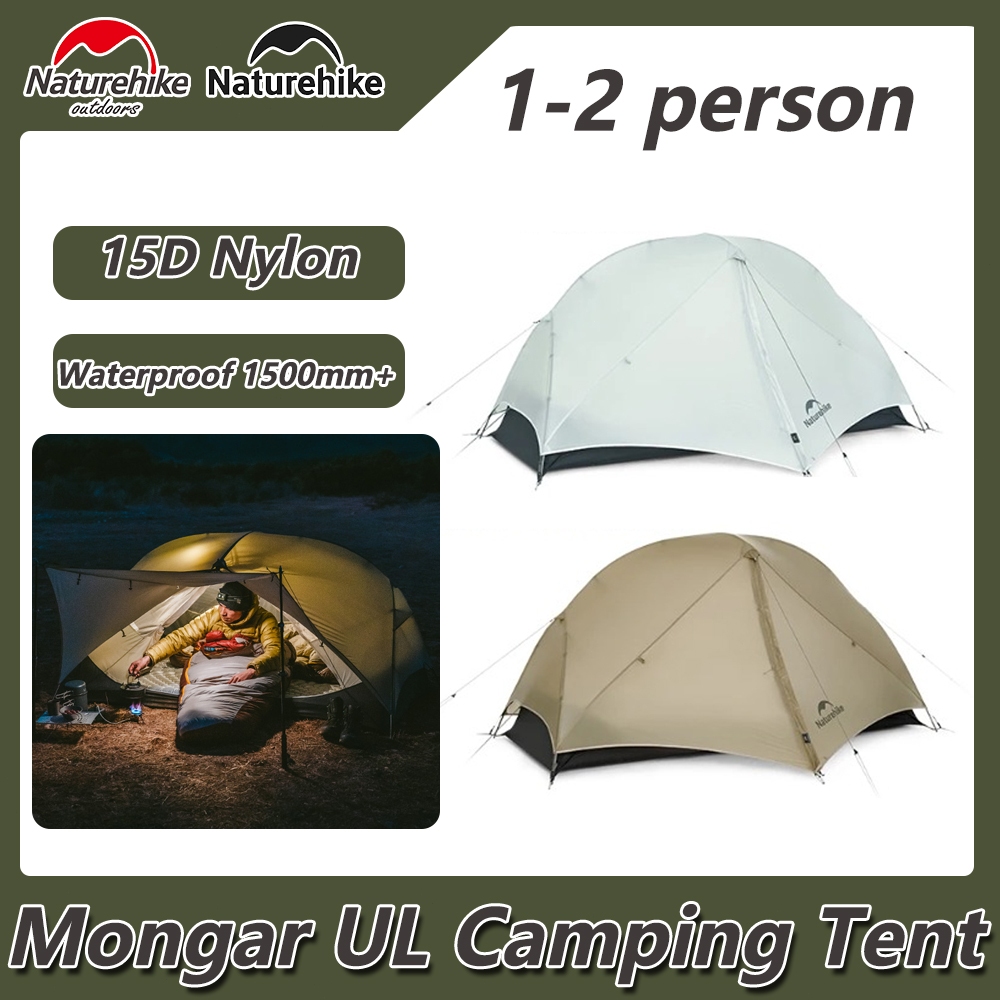 Naturehike Mongar UL Tent Camping 1-2 Person Tent Outdoor Travel 15D ...