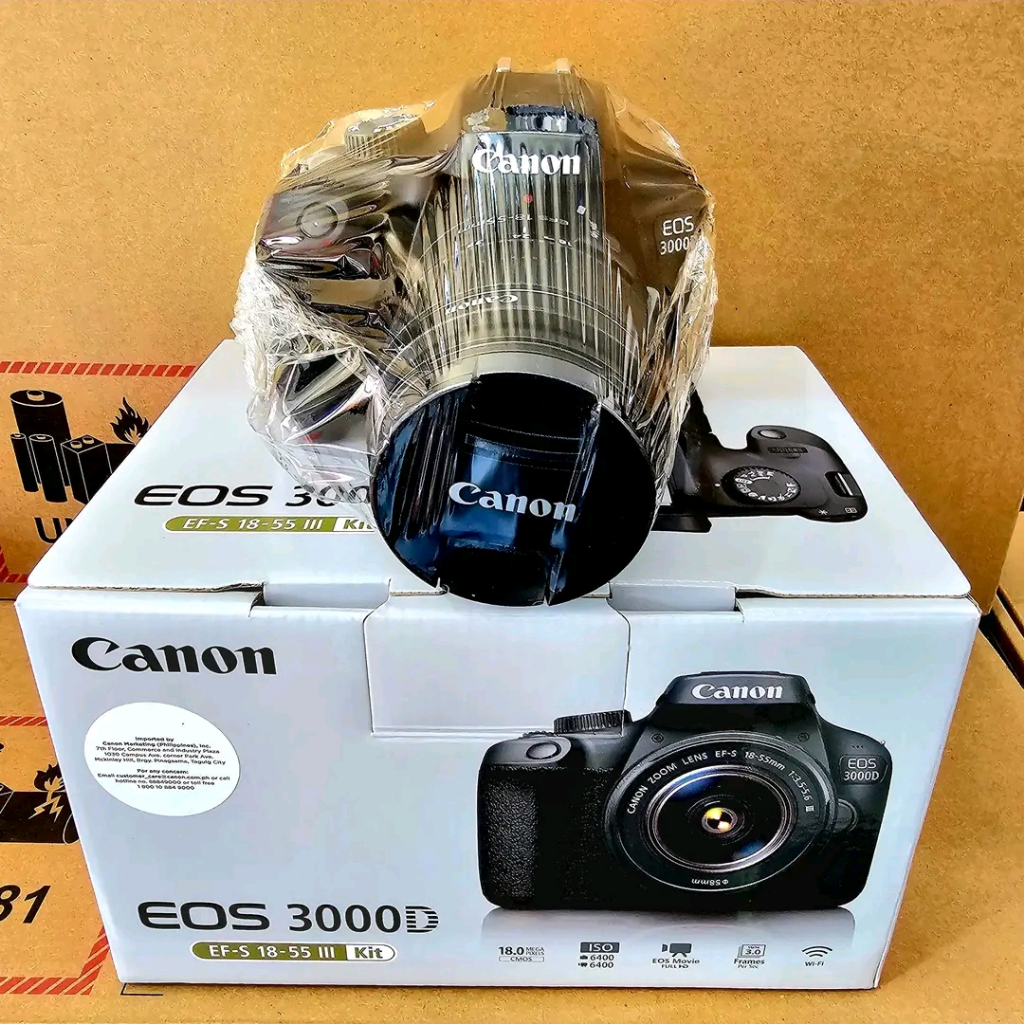Canon EOS 3000D DSLR Camera with 18-55 DC III Lens (18MP, 9AF Points ...