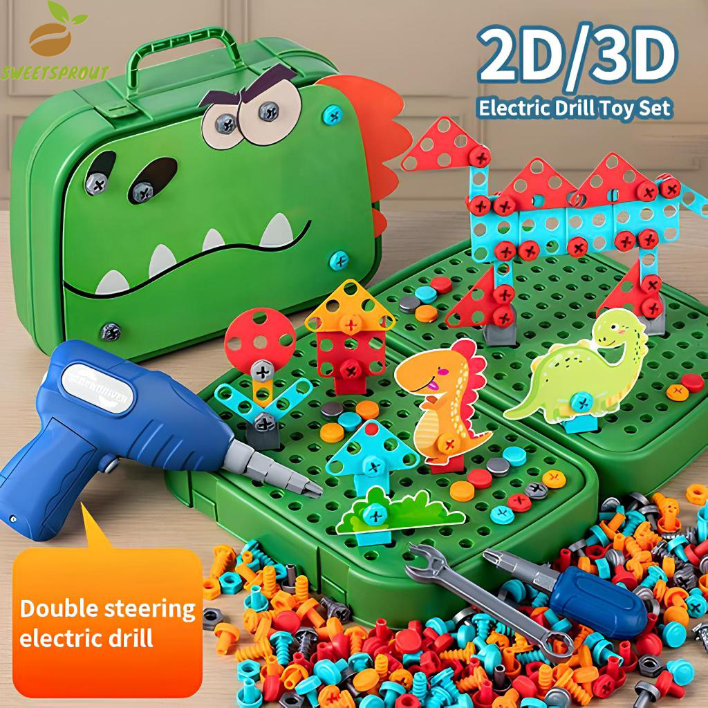 Sweetsprout 3D Drill Tool Kit DIY Toy with Electric Drill Tool ...