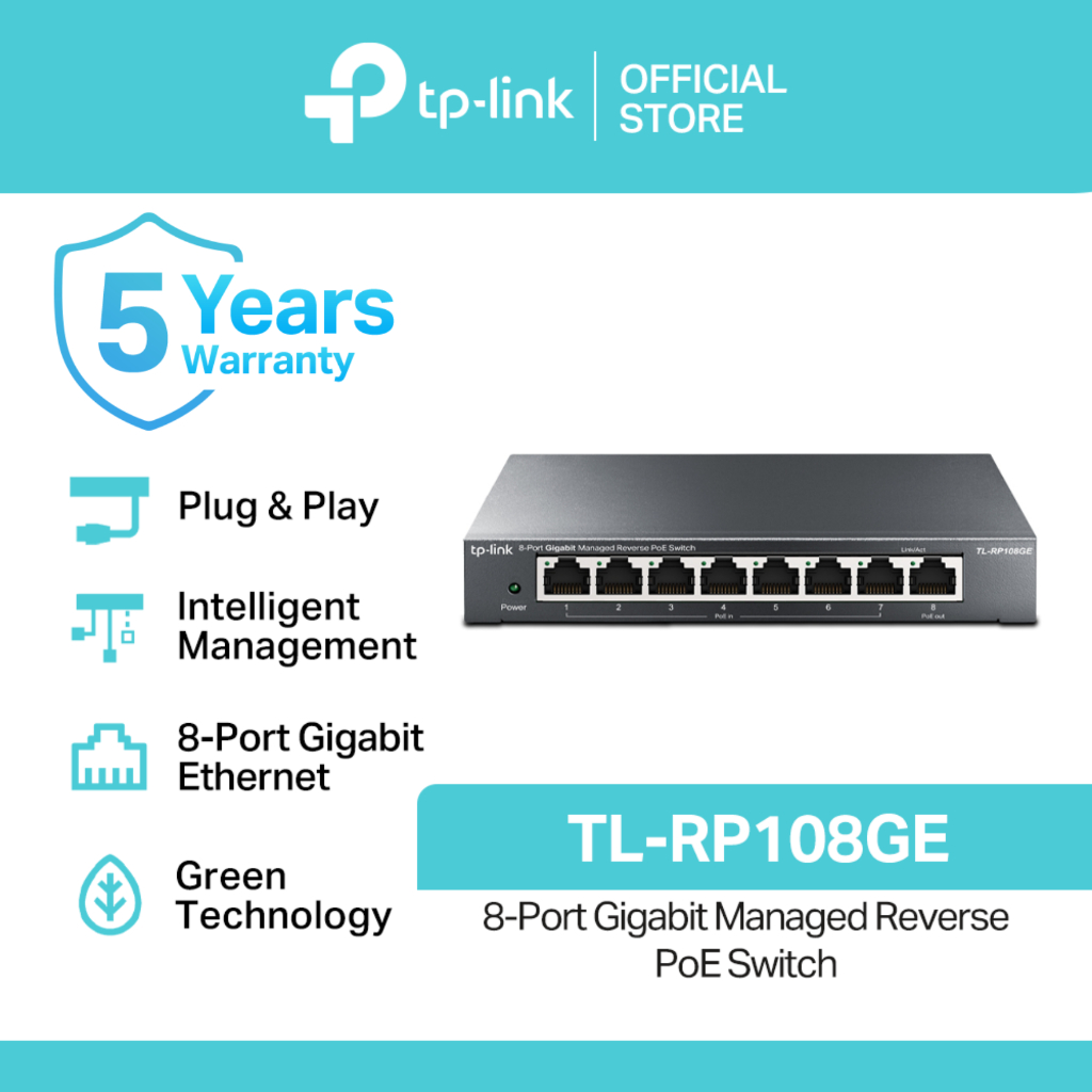 TP-Link | TL-RP108GE | 8-Port | Gigabit | Managed | Reverse | PoE ...