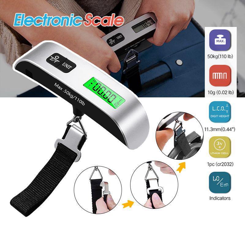 Portable Digital Hanging Scale – LCD Luggage Weighing Balance | Shopee ...