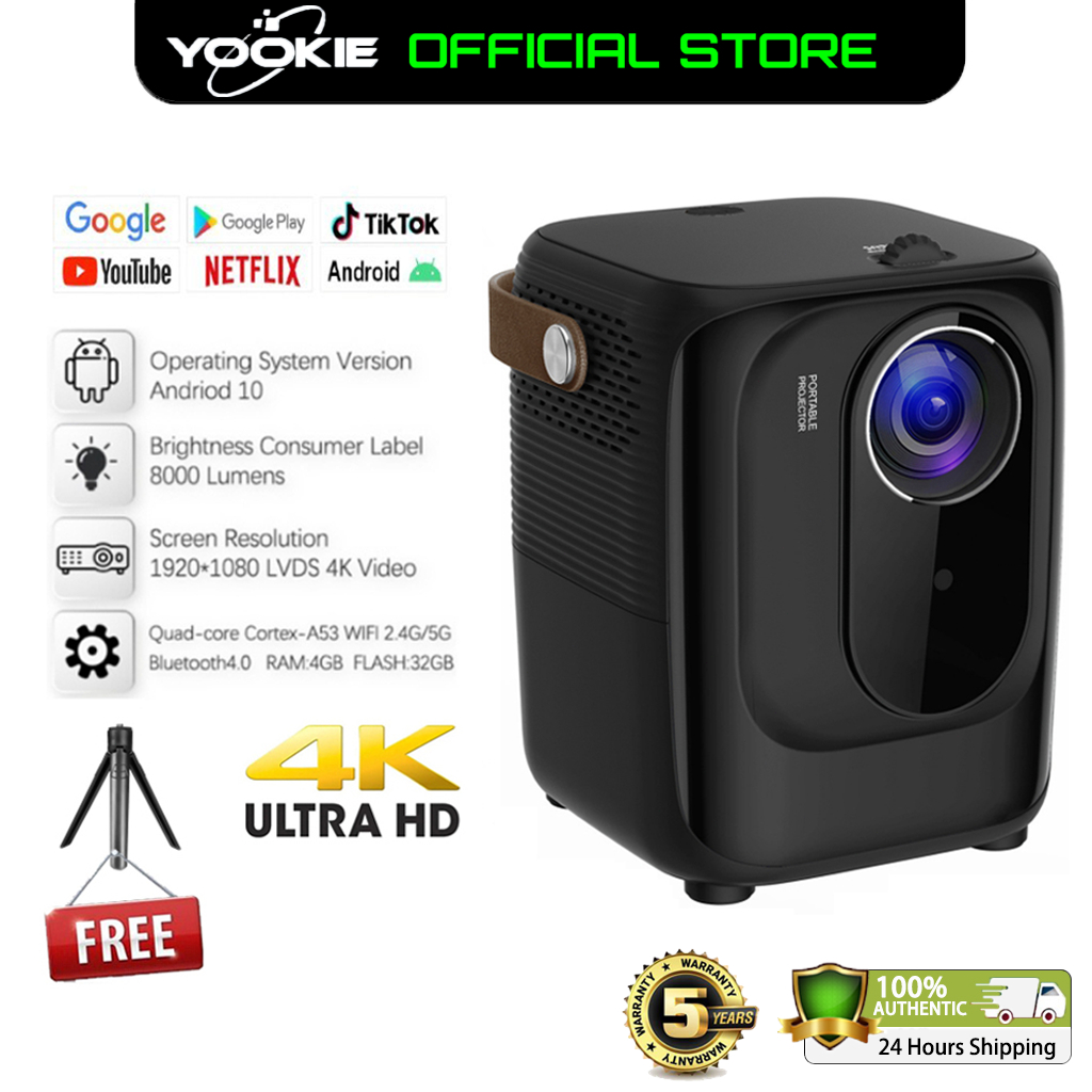 Xiaomi S10 Portable Smart Mini 4K UHD LED Projector OS Android WiFi ...