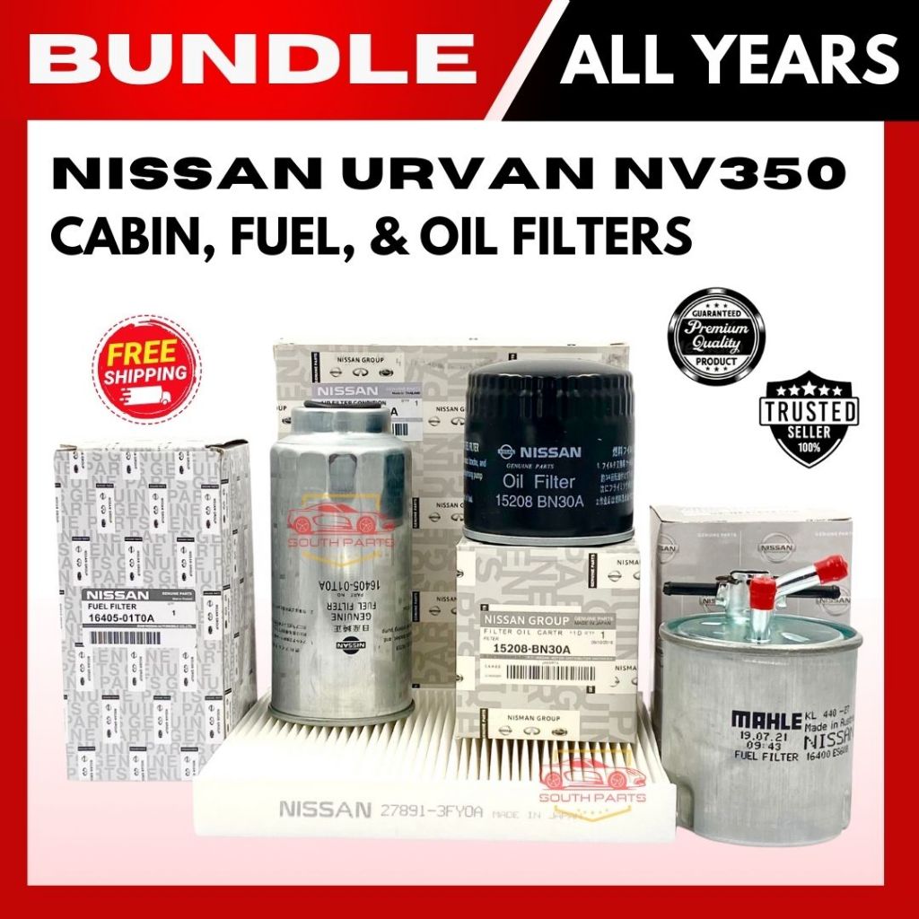 BUNDLE SALE! CABIN, FUEL, & OIL FILTERS for NISSAN URVAN NV350 (ALL ...