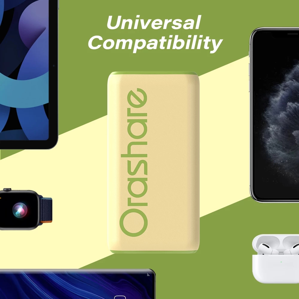 Orashare O20 20000mAh Portable Powerbank Fast Charging Dual USB Output ...