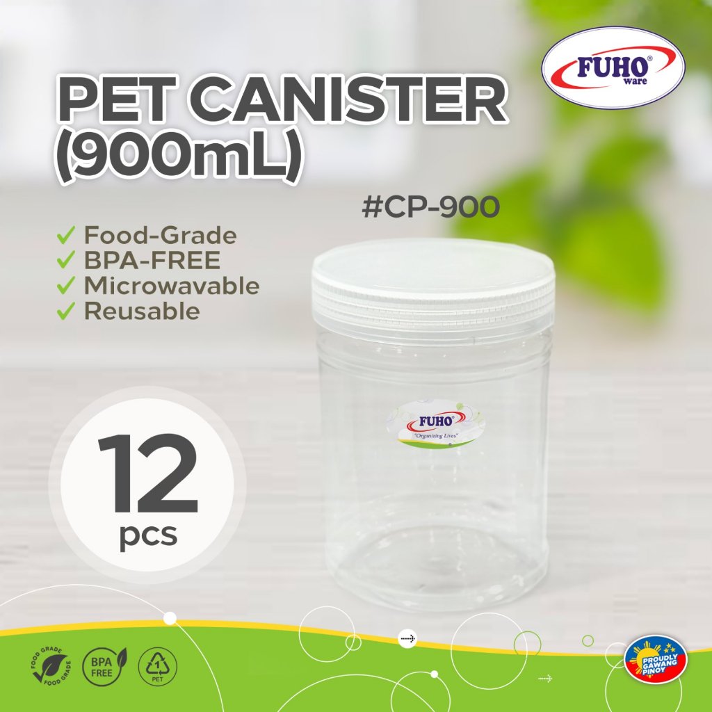 1 pc set FUHO 900ml Canister Pet Packaging Condiments. #CP900 | Shopee ...