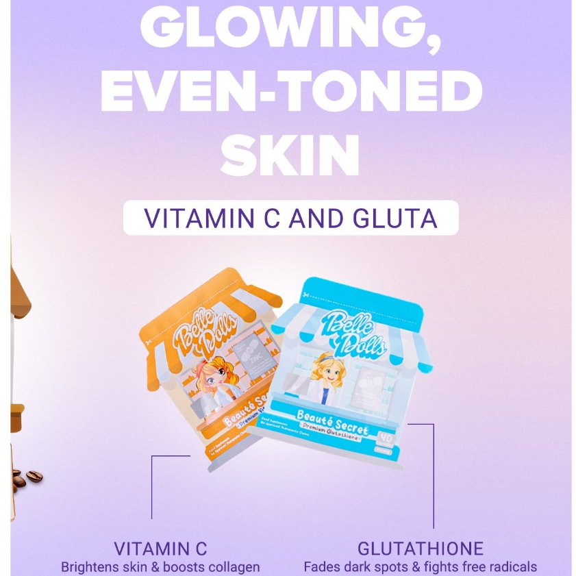 Belle Dolls Premium Vitamin C Glutathione Beauty Supplements Capsules ...