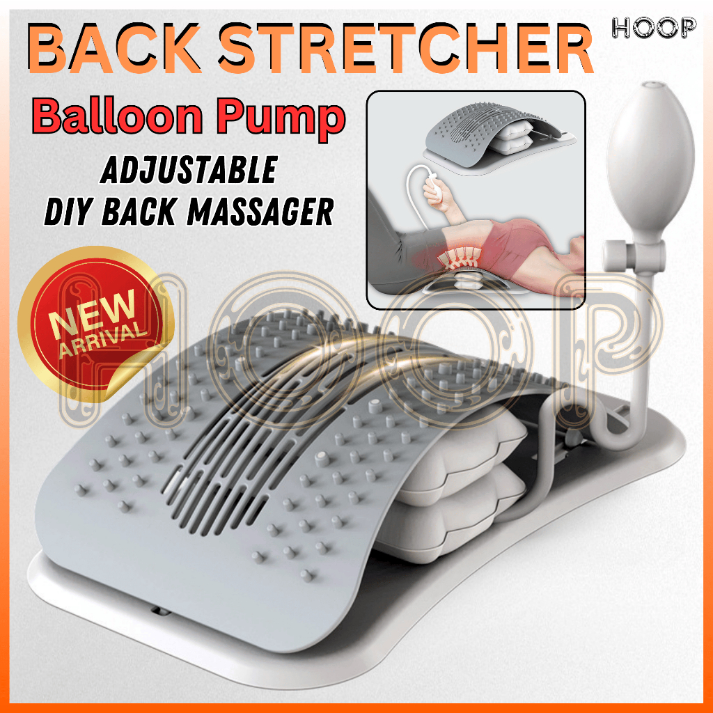 Premium Pump Level Adjusting Back Stretcher Balloon Massager Spine Pain ...
