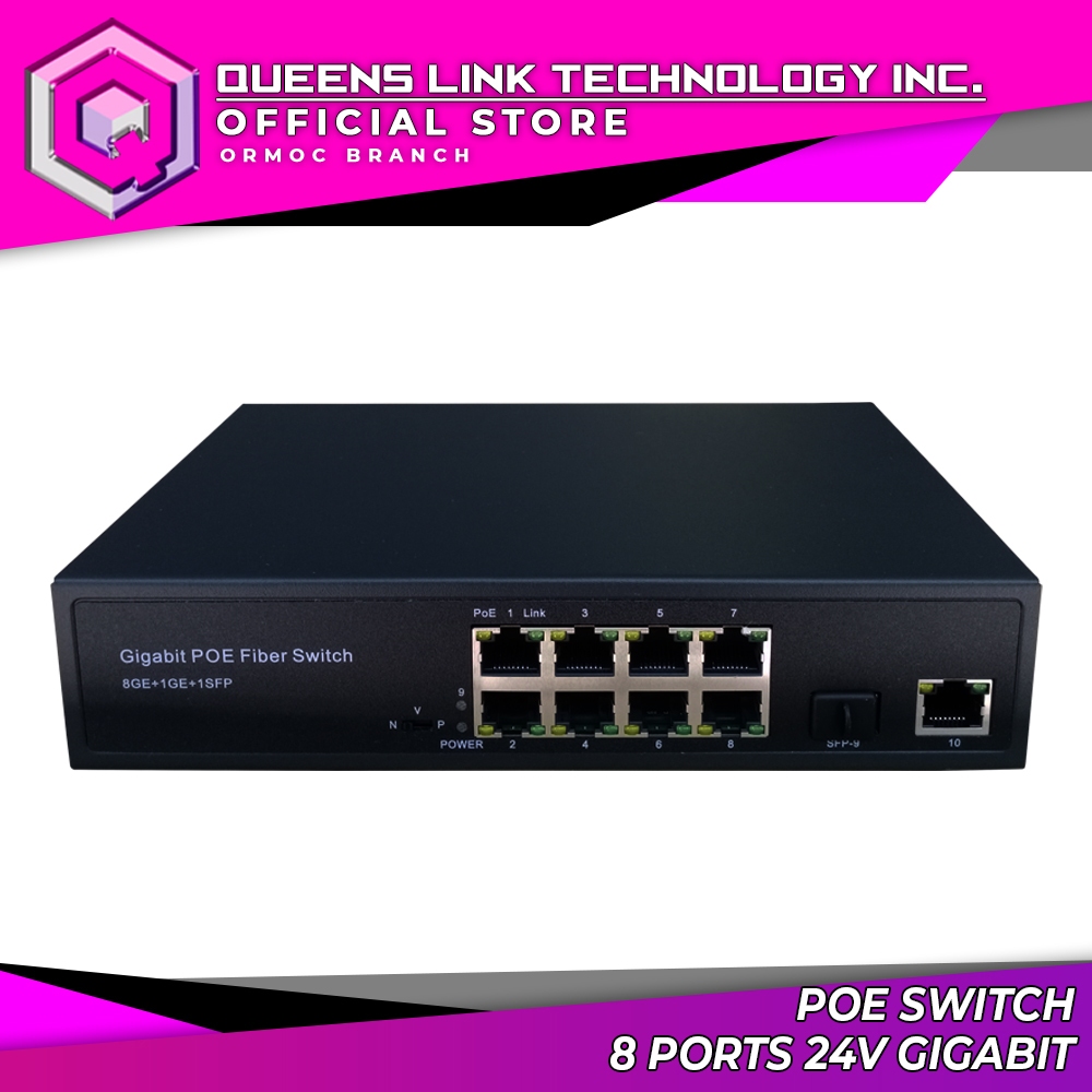 POE SWITCH 8PORTS 24V GIGABIT | Shopee Philippines