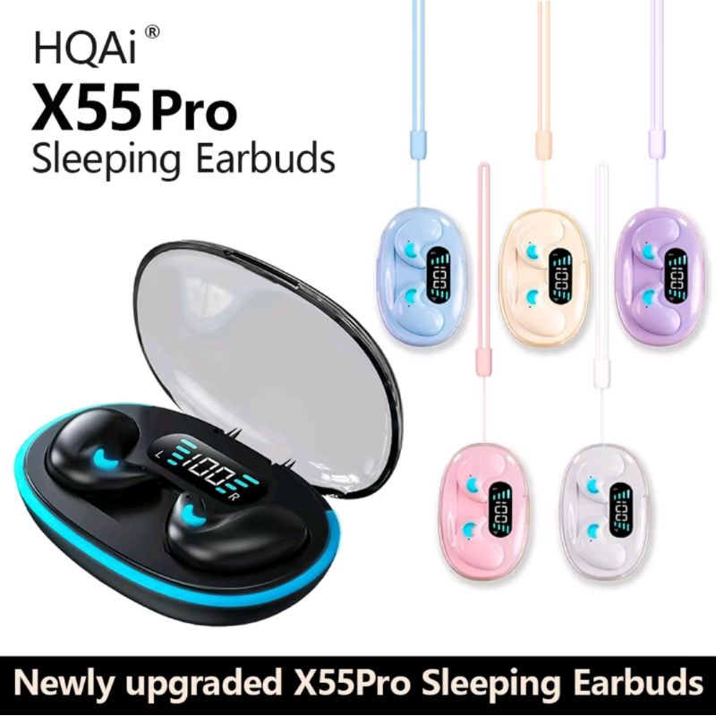 Upgraded HQAI X55 Pro Sleeping Earbuds Wireless Bluetooth Earphones ...