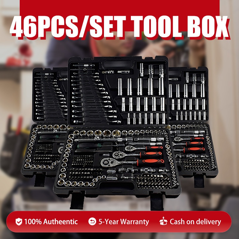 46pcs/set Tool Box Car Motorcycle Repair Set Hand Tools Home Service ...