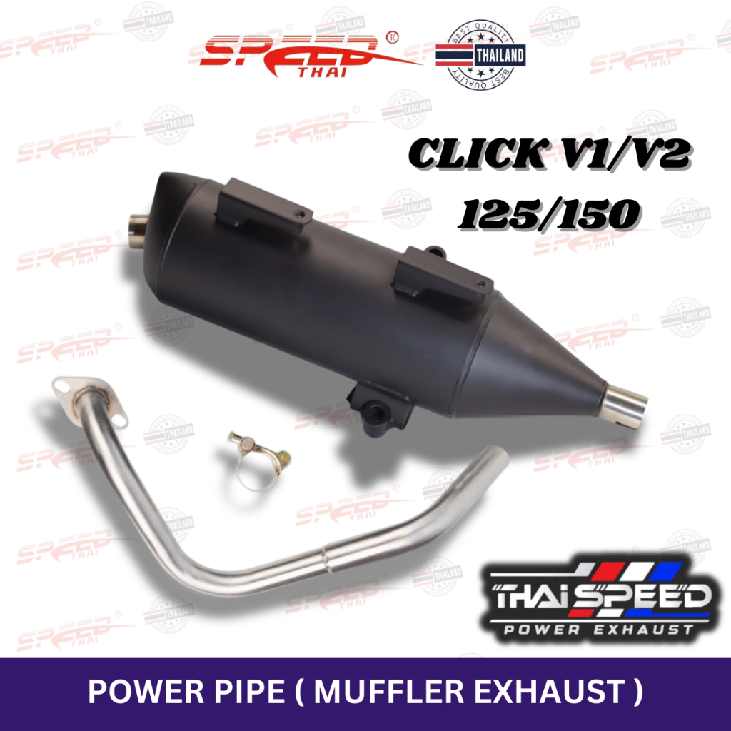 POWER PIPE CLICK 125/150 V1 & V2 MUFFLER EXHAUST PIPE ( THAI-SPEED ...