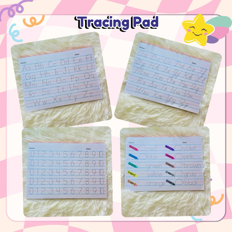 TRACING PAD 40 pages Names, Cursive, Alphabet, Numbers, Colors and ...