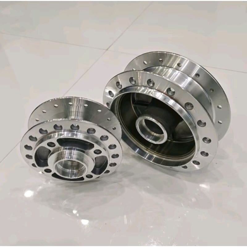 CHROME HUBSET XRM/RS125/WAVE (for bowl type disc front drum brake rear ...