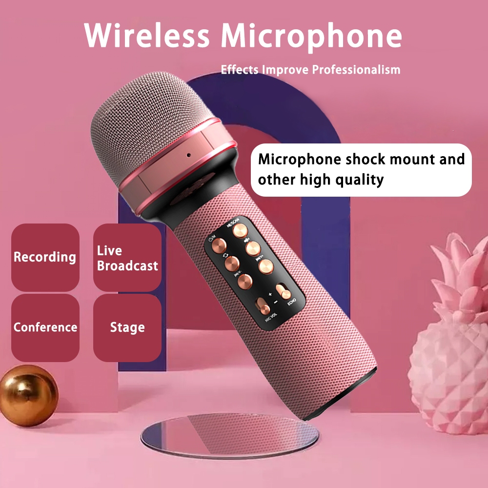 WS 898 Microphone Long Battery Speakers Wireless Bluetooth Portable ...