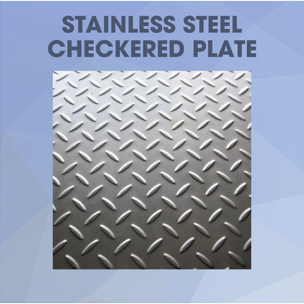 1.5mm/ 2.0mm SS202 Checkered Plate Stainless Steel Sheet | Shopee ...