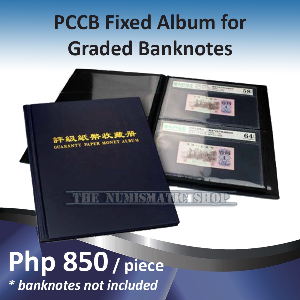 PCCB Fixed Album for Postcards and PMG-Graded Banknotes - 40 pockets ...