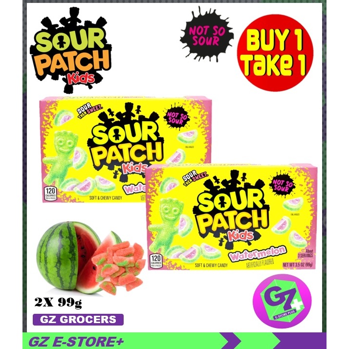 BUY1 TAKE1 Sour Patch Watermelon Soft & Chewy Candy Kids 99g Not So ...