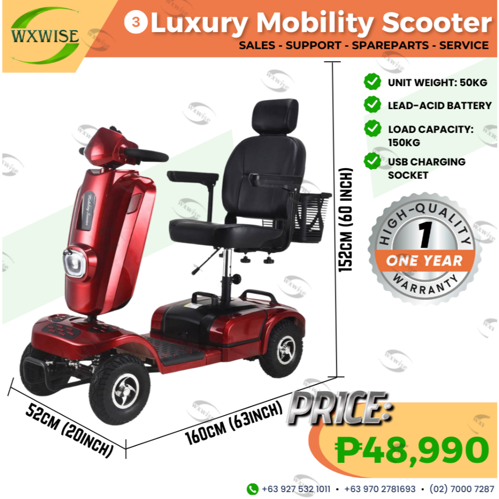 wxwise Luxury Mobility scooter elderly Luxury scooter electric scooter ...