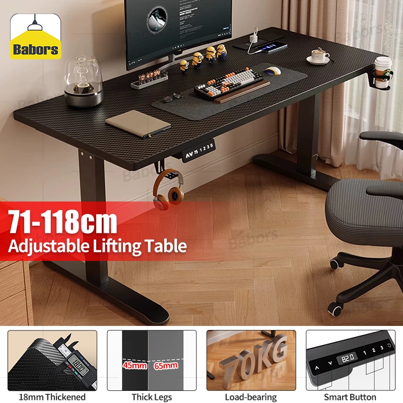 100/120/140 Electric Standing Table Ergonomic Desk Height Adjustable ...