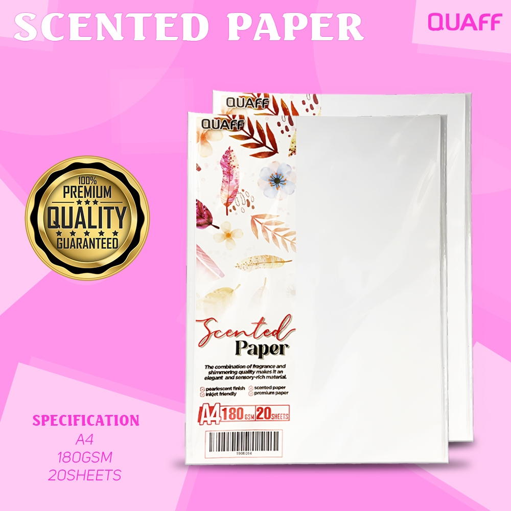 QUAFF Scented Paper 180Gsm A4 Size White (20sheets/pack) | Shopee ...