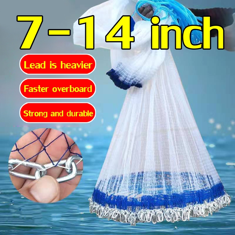 Fishing Net hand-throwing fishing net Fish Gill Net with Float Lambat ...