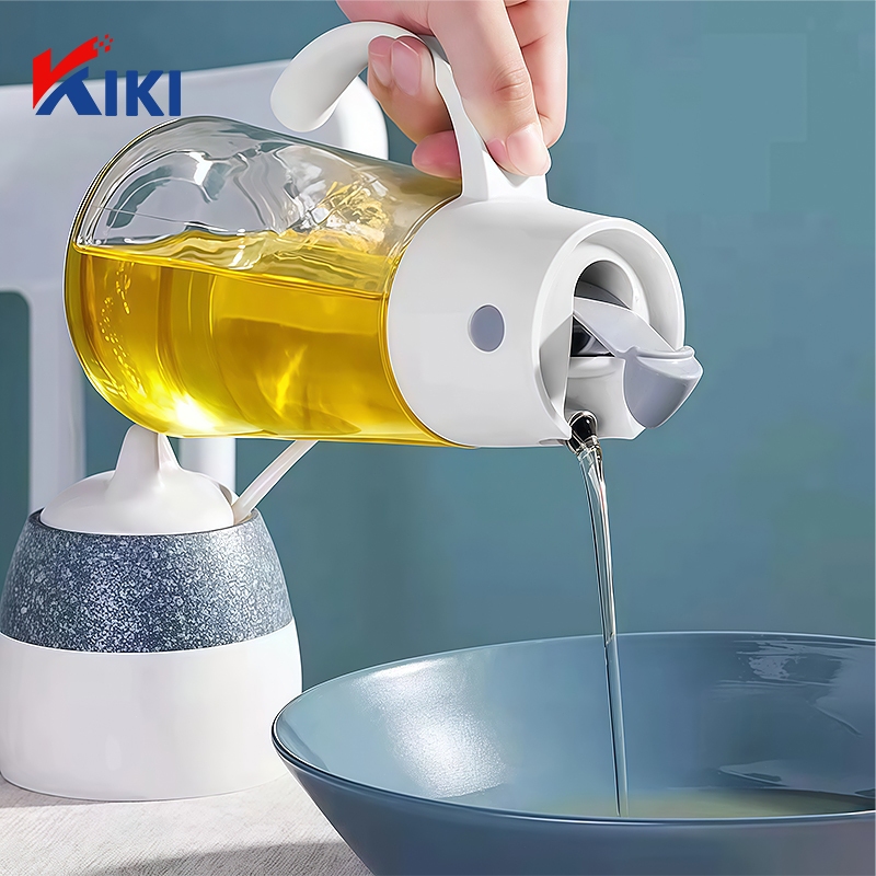 650ml Portable Auto Flip Kitchen Oil Can & Cruet Bottle Leakproof ...
