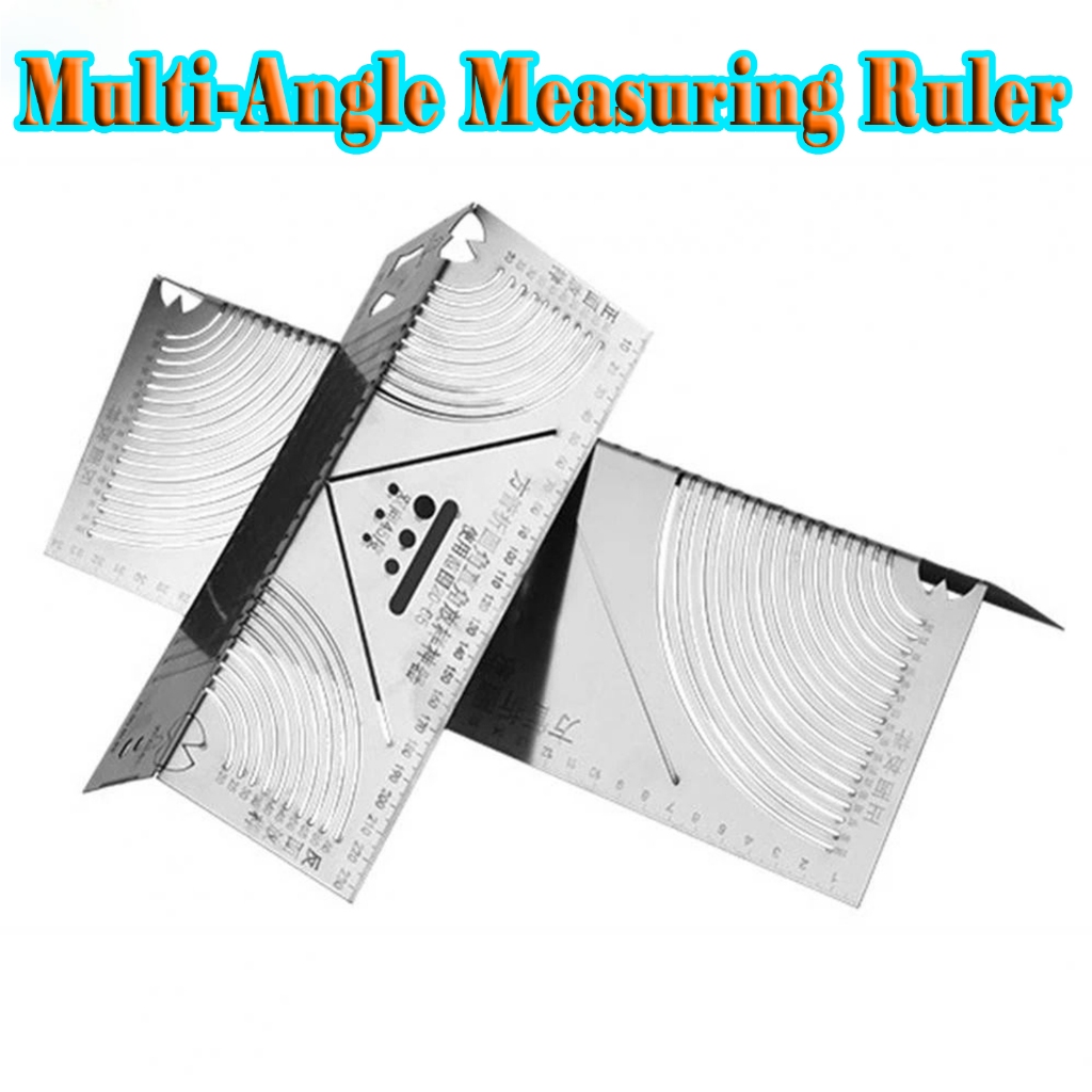 Stainless Steel Square Tube Ruler Metal Marking Smooth Arcs for Square ...