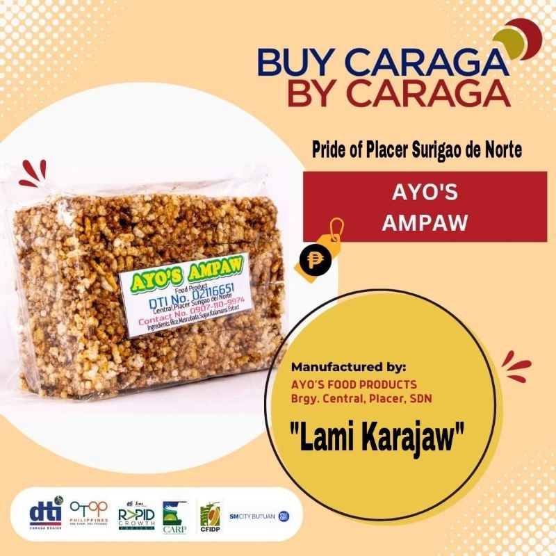 Ampaw(rice crispies) by Ayo's of Placer Surigao del Norte | Shopee ...